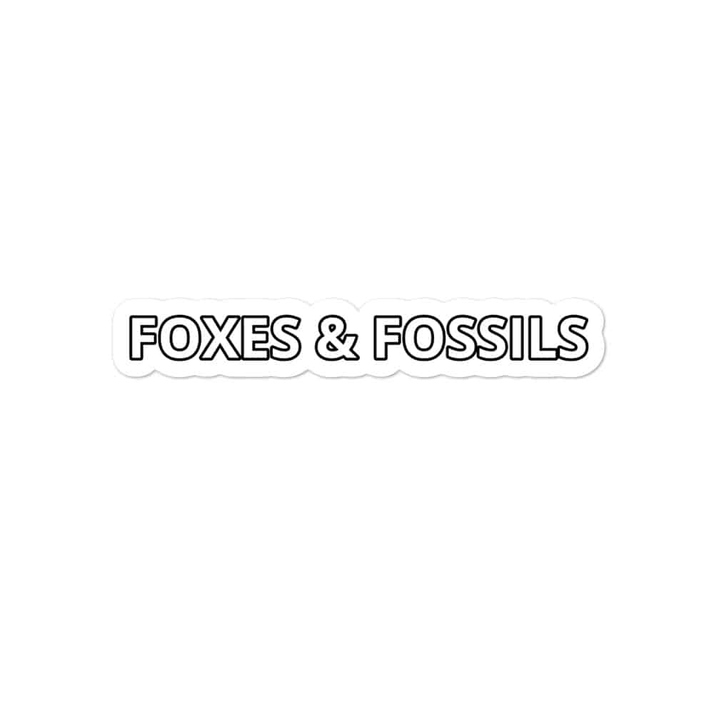 Foxes & Fossils sticker | Foxes and Fossils